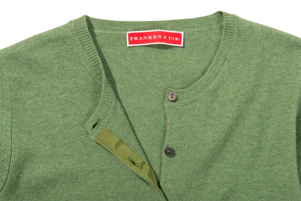 Cardigan lambswool, spring-green - shop online | Women | FRANKEN & Cie.