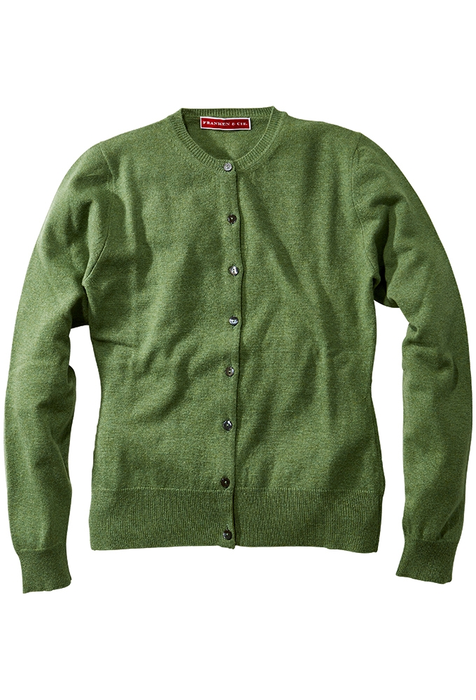Cardigan lambswool, spring-green - shop online | Women | FRANKEN & Cie.