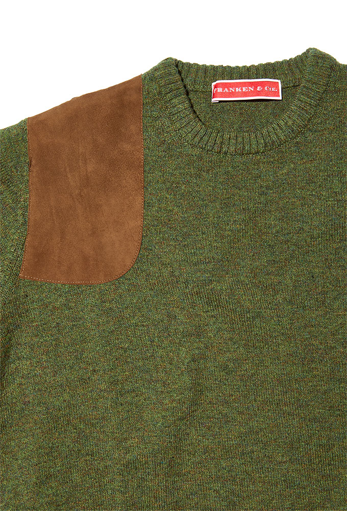 Field sweater green, suede - shop online at bei FRANKEN & Cie.