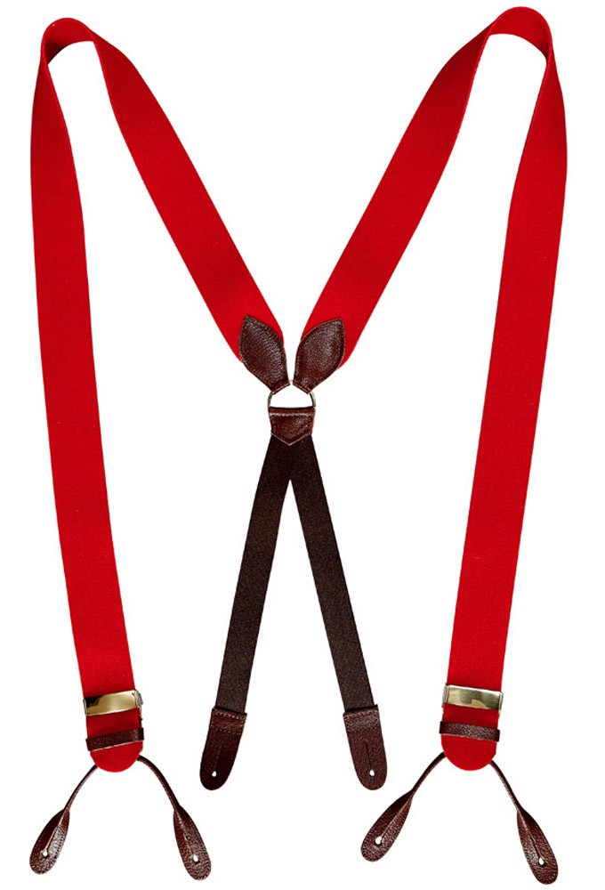 Felt braces, red - shop online | Men | FRANKEN & Cie.